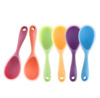 China 6 Pack Non Stick Silicone Rice Spoon Paddle Food Service Spoon for sale