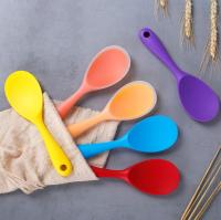 China 6 Pack Non Stick Silicone Rice Spoon Paddle Food Service Spoon for sale