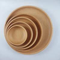 China Wholesale Creative Beech Wood Plate Round Salad Pickle Bowl 6 Piece Set BPA Free for sale