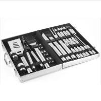 China Stainless Steel BBQ Grill Tool Set 16 Piece Portable Aluminum Case Camping Picnic for sale