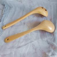 China Natural Wooden Heart Shaped Colander Spoon Set 2 Piece Eco Friendly Cooking Utensils for sale