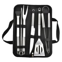 China 9 Piece Stainless Steel BBQ Grill Set with Aluminum Case for Outdoor Camping for sale