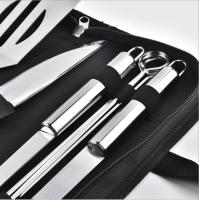 China 9 Piece Stainless Steel BBQ Grill Set with Aluminum Case for Outdoor Camping for sale