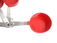China 4Pcs Stainless Steel Handle Measuring Seasoning Liquid Plastic Measuring Cup for sale