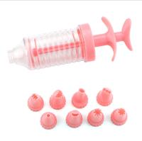 China 8 Sets Cake Decorating Gun Set Cream Cookies Decorating Machine 8 Heads Nozzle Baking Tools for sale
