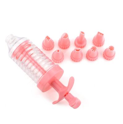 China 8 Sets Cake Decorating Gun Set Cream Cookies Decorating Machine 8 Heads Nozzle Baking Tools for sale