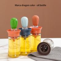 China 2-in-1 Silicone Oil Bottle with Brush 250ml Food Grade BPA Free Kitchen Baking BBQ Dispenser for sale
