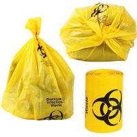 China HDPE Material Plastic Printed Yellow Biohazard Healthcare Liners for sale