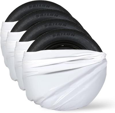 China 50 Micron LDPE Protective Car Tire Storage Bag 30x14x40 Inch for sale