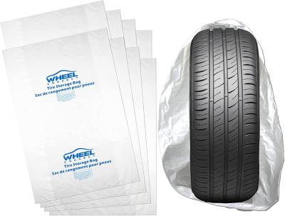 China Customized Plastic 2 Mil Tire Cover Bag For Storage Waterproof  LDPE  Material for sale