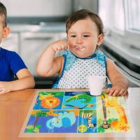 China Clear / Printed Reusable Plastic Tablecloth Heat Seal For Children for sale