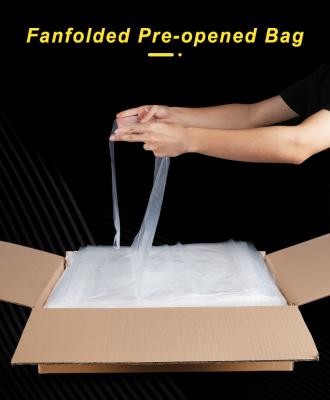 China LDPE Pre -open Fan-fold Bag 2500 Pcs/ Ctn For Customizable Packaging for sale