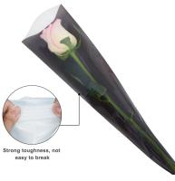 China Eco Friendly Clear V Shaped Bopp Reusable Needle Perforated Fresh Cut Flower Wrapping Pot Sleeves Bags for sale