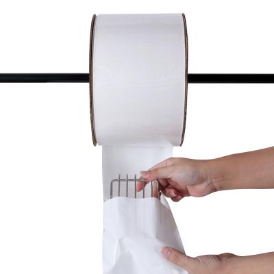 China White Front Clear Back Auto-Bagging Pre-Opened Poly Bags For Industrial Machines for sale