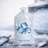 China 8 lb Plastic Ice Bags with Drawstring (Food-Grade PE) for sale