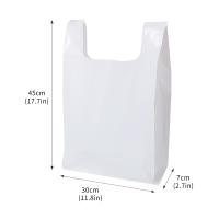 China 11x17 in Heavy-Duty HDPE Plastic T-Shirt Carryout Bag Wholesale Garment Retail Packaging Bag Custom Printed for sale