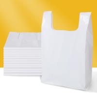 China 11x17 in Heavy-Duty HDPE Plastic T-Shirt Carryout Bag Wholesale Garment Retail Packaging Bag Custom Printed for sale