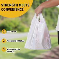 China 11x17 in Heavy-Duty HDPE Plastic T-Shirt Carryout Bag Wholesale Garment Retail Packaging Bag Custom Printed for sale