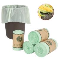 China Compostable PLA Cornstarch PBAT Recyclable Garbage Bags Green Color for sale