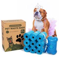 China Pet Waste 23*33cm*15microns Biodegradable Dog Poop Bag 10 Rolls Pack for sale
