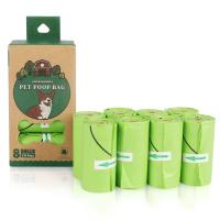 China Compostable 0.015mm Biodegradable Dog Poop Bag One Color Printed for sale