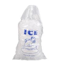 China 10LBS 20LBS LDPE Clear Plastic Ice Bags With Customer Own Logo for sale