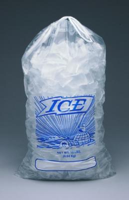 China 10LBS 20LBS LDPE Ice Cube Packaging Printing Plastic Bag With Customer Own Logo for sale