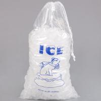 China 20lb LDPE Durable Ice Block Plastic Bags Heat Seal With Drawstring Closure for sale