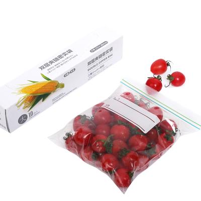 China Reusable HDPE LDPE Transparent Ziplock Bag Double Zipper Sealing for sale