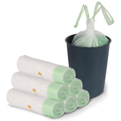 China 80L Heavy Duty LDPE Drawstring Garbage Bag with Customizable Size and Tear Resistant Design for sale
