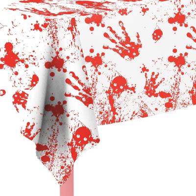 China Customized Size LDPE Waterproof Disposable Tablecloth for Halloween Plastic Table Cover for sale