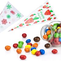 China 200 PCS Clear Customizable Size Cone Treat Bags with Twist Ties and Gravure Printing for Handmade Cookies for sale