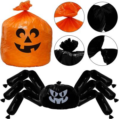 China Customize Size Halloween Leaf Bags with Gravure Printing and LDPE Material for Halloween Party Decor for sale