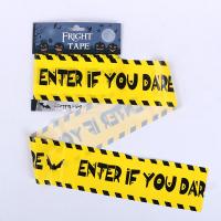 China Halloween 0.025mm Enter If You Dare Tape 30ft Plastic Fright For Dacoration for sale