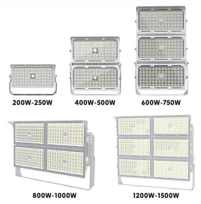 China Modular LED Floodlight with Adjustable Bracket Aluminum Alloy Lamp Body and Fin-Shaped Heat Dissipation for Stadium Lighting for sale