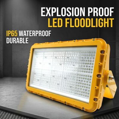 China 300W LED Explosion Proof Flood Light 90° Yellow High Visibility Safety Zone Marking ATEX IIB T6 IP65 RFEPL8280 Lighting for sale