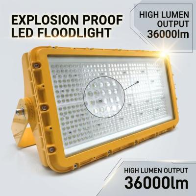 China 600W Explosion Proof LED Flood Light IECEx Emergency Battery Backup 72000lm IP67 Copper-Free Aluminum Marine Lighting for sale