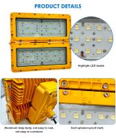 China 300W LED Explosion Proof Flood Light Emergency Battery Backup 120min ATEX Egress Safety IP66 Die-Cast Aluminum ADC12 for sale