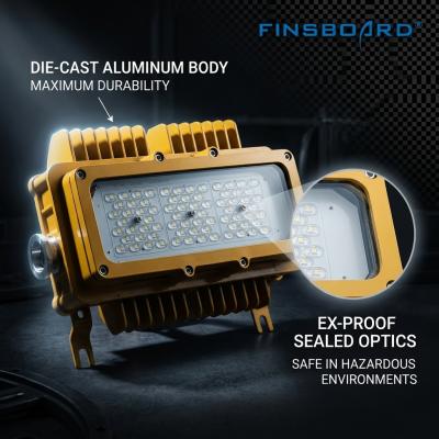 China ATEX Ex db mb IIb T6 Certified 600W LED Explosion Proof Light LUMILEDS LM-80 100-120LM/W IP65 Hazardous Location Fixture for sale