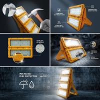 China Compact Flameproof 600W LED Explosion Proof Flood Light LUMILEDS LM-80 ATEX IIb T6 IP65 425X485X165mm Hazardous Fixture for sale