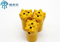 China Yellow Carbon Steel Tapered Button Bit with 25-50 mm Diameter and 4°46', 7, 11, 12 Degree for Small Hole Blasting for sale