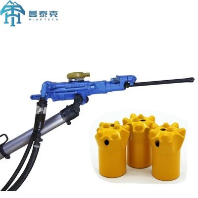 China YT28 Portable Pneumatic Hand Held Air Leg Rock Drilling Machine with H22*108mm Drill Rod for Wet Drilling in Railway Construction for sale