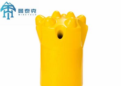 China 34mm 11 Degree Tapered Button Bit with 6 or 7 Buttons and 1 Flushing Hole for High-efficiency Rock Drilling for sale