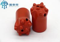 China Red 32mm Tapered Button Bit for Granite Rock with 50/55/65mm Skirt Body for sale