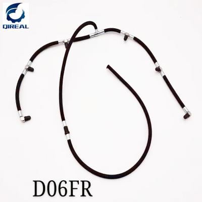 China Excavator spare parts diesel engine injector fuel return pipe for D06FR engine for sale