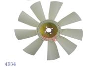 China Excavavtor spare parts 9 blade 4 holes 4D34 fan blade cooling fan for sale