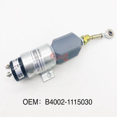 China YC4112 Excavator Spare Parts Fuel Flameout Solenoid B4002-1115030 for sale