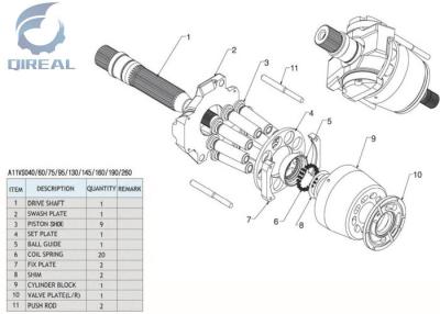 China A11V Handok Hydraulic Pump A11SV040 A11SV60 A11SV75 A11SV95 A11SV130 A11SV145 A11SV160 A11SV190 A11SV260 for sale