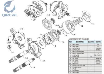 China Construction Machinery Parts Excavator Parts Hydraulic Swing Motor Pump Spare Parts Ap5s53 Ap5s67 for sale
