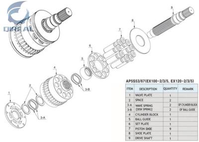 China Ap5s53 Ap5s67 Excavator Hydraulic Swing Motor Repair Kit For Ex100 Ex120-2 Ex120-3 Ex120-5 for sale